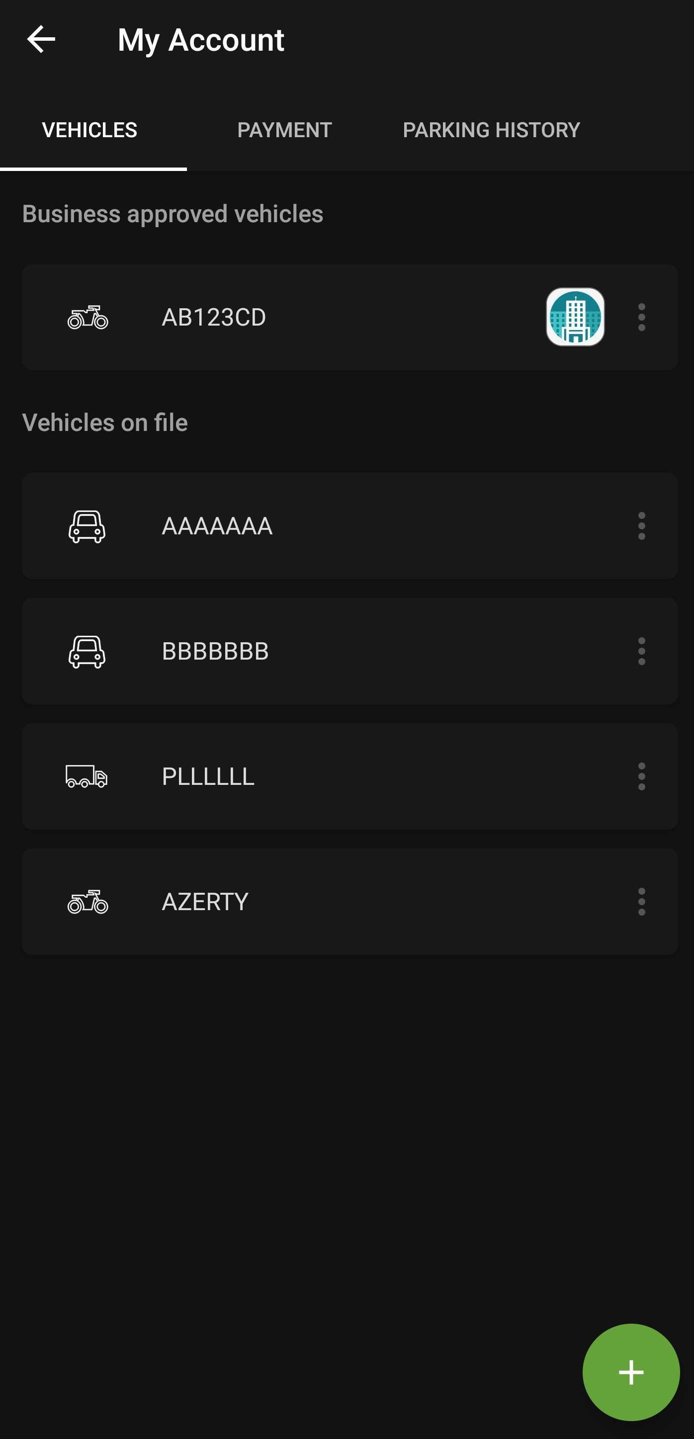 How many vehicles can be linked to the driver account, and are all ...